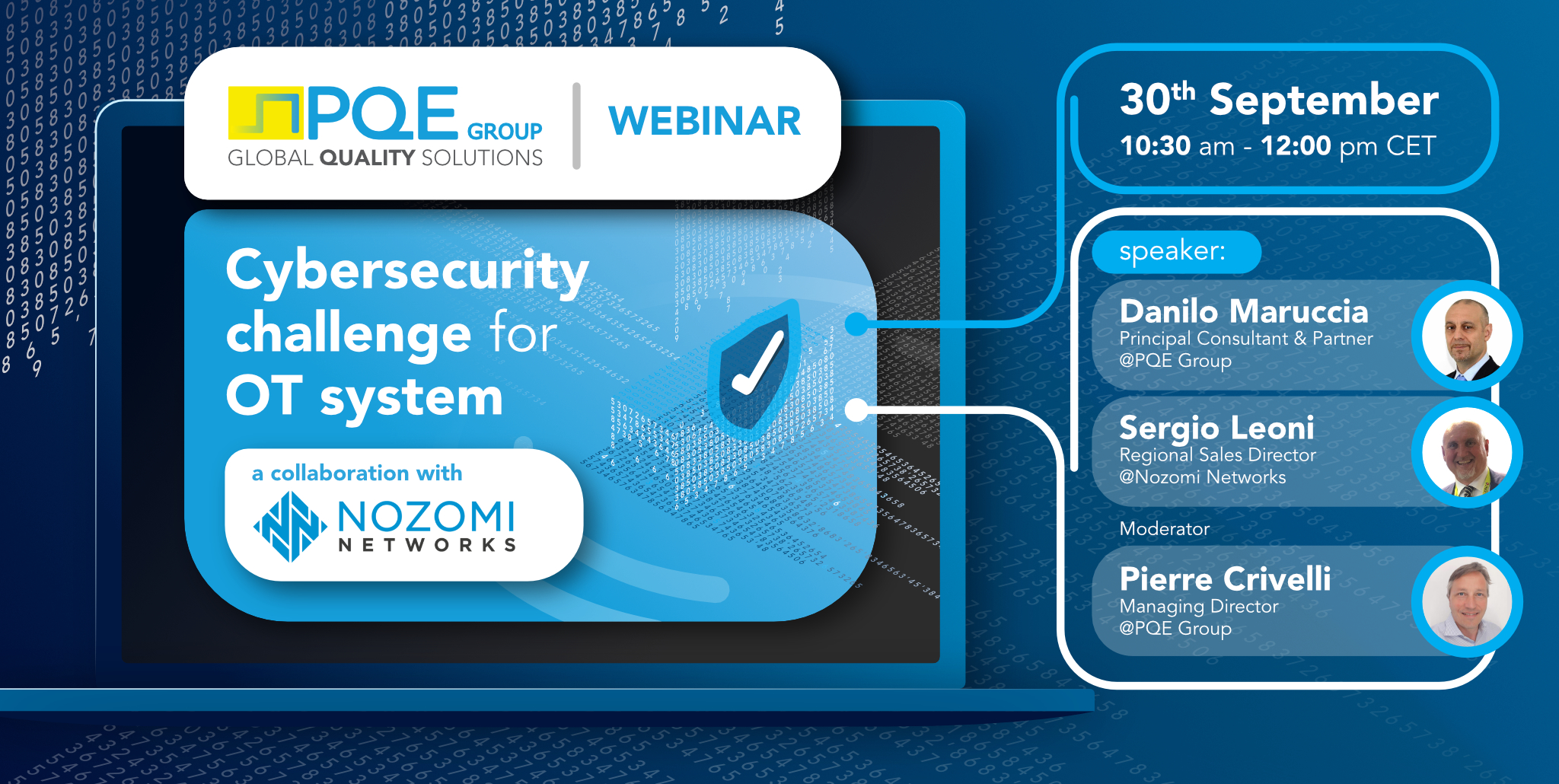 Cybersecurity challenge for OT systems - Free live webinar by PQE Group
